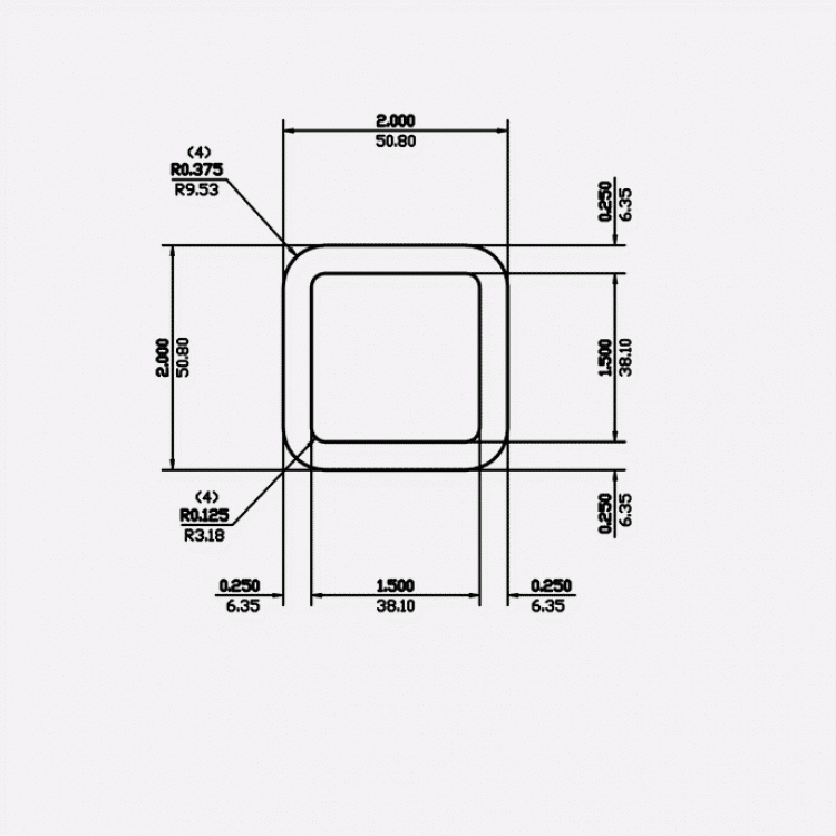 Square Tube RC 2 X 0 25 X 0 375 X 0 125 6061 T6 Mill Finish 20ft square-tube-rc-2-x-0-25-x-0-375-x-0-125-6061-t6-mill-finish-20ft
